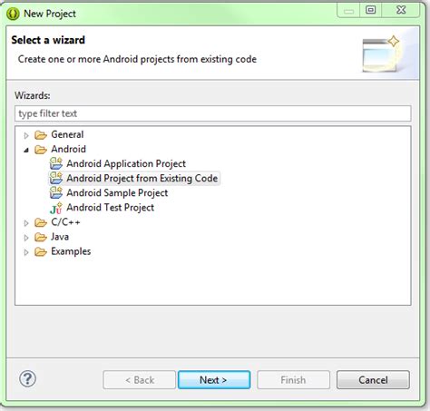 missing androidmanifest xml when importing an old android project into