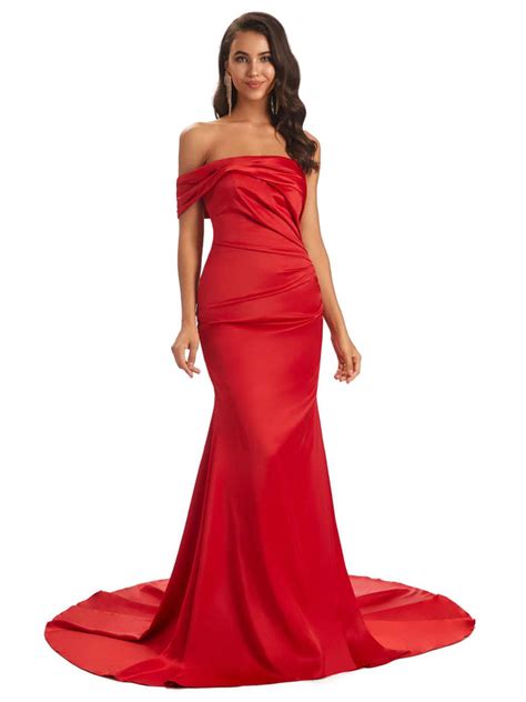 Sexy Soft Satin One Shoulder Pleats Floor Length Mermaid Bridesmaid