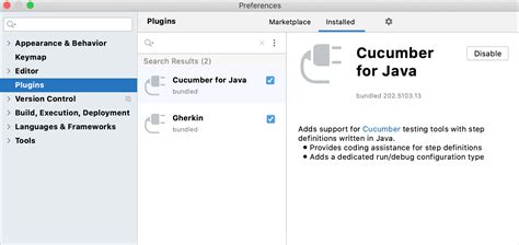 enable cucumber support help intellij idea