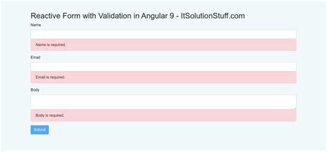 angular 9 reactive form validation example