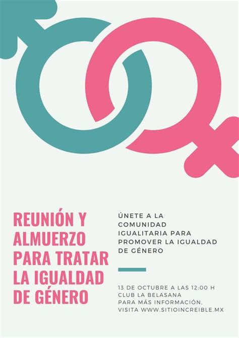 Plantillas Para Carteles De Equidad De Género Canva