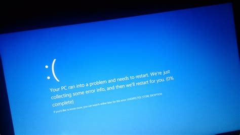 possible solutions unexpected store exception windows