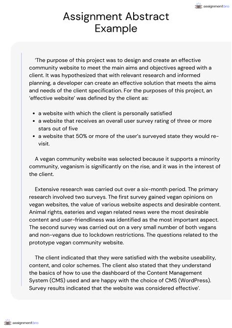 How To Write An Abstract For An Assignment Nice And Easy