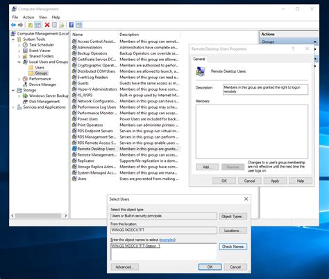 how to add a new user and configure remote desktop user s group
