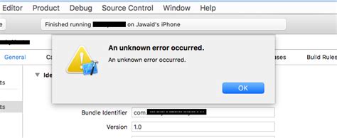 build unknown error in xcode stack overflow