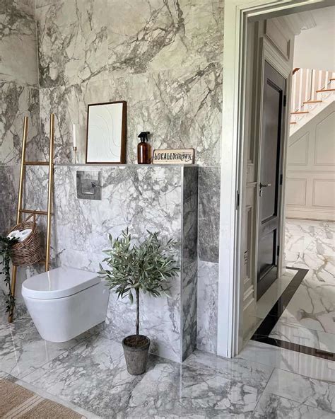 Modern Gray Marble Bathroom Design Soul And Lane
