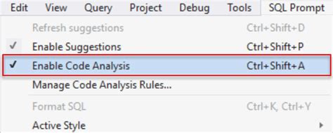 avoid t sql technical debt using sql prompt code analysis