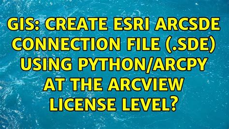 gis create esri arcsde connection file sde using python arcpy at