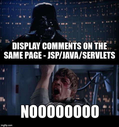 meme overflow on twitter display comments on the same page jsp java