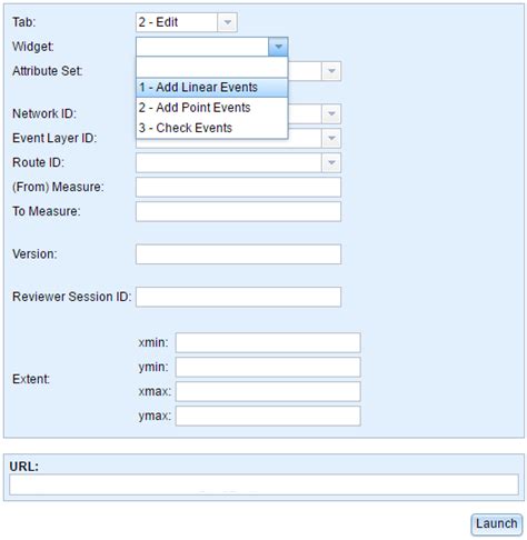 smart launching in the event editor through url parameters—event editor