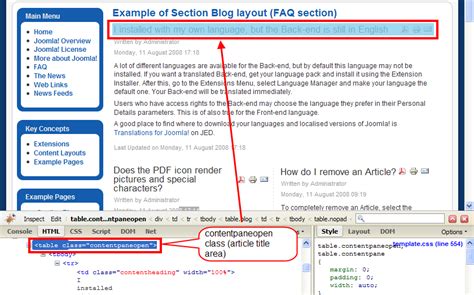 using class suffixes joomla documentation