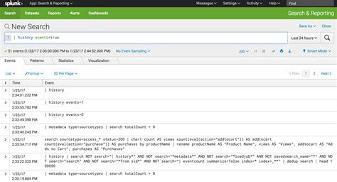 history splunk documentation