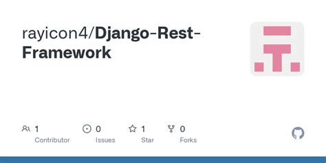 github rayicon4 django rest framework