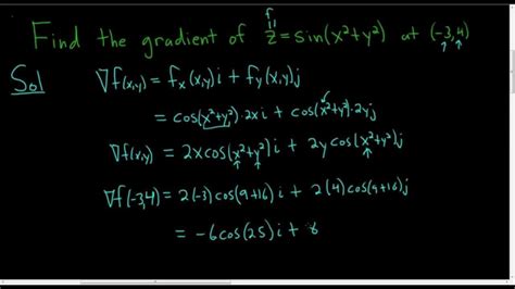 finding the gradient of a multivariate function example 3 math videos