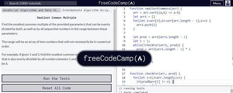 solution smallest common multiple freecodecamp intermediate