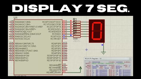 simulando pic usando um display de 7 segmentos proteus e picsimlab