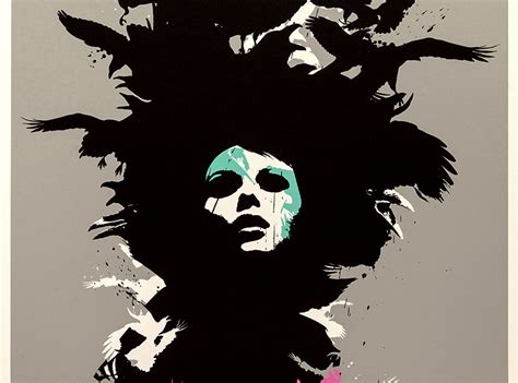 Raven Haired Screen Print By Eelus
