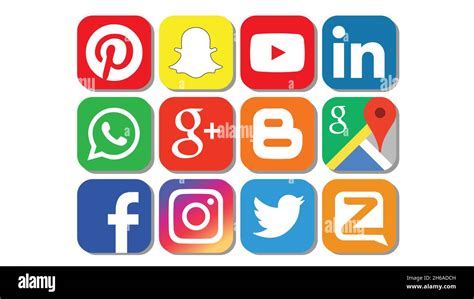 Social Media Icons Stock Vector Image And Art Alamy