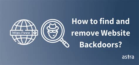 Website Backdoors How To Find And Detect Backdoors In Your Website