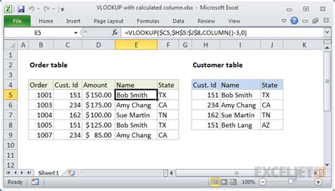 merge tables with vlookup excel formula exceljet