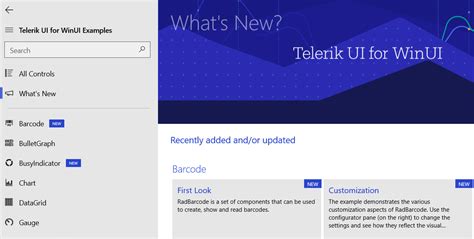 telerik ui for winui r1 2021 new ribbonview barcode more