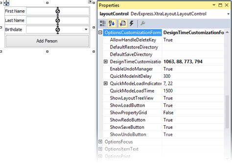 customization form winforms controls devexpress documentation