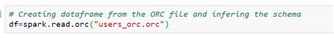 how to read an orc file using pyspark