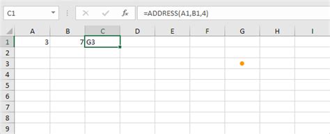 how to use the excel address function in easy steps