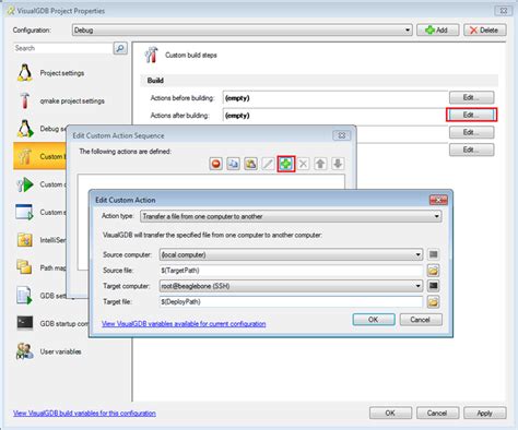 creating qt embedded projects for beaglebone visualgdb