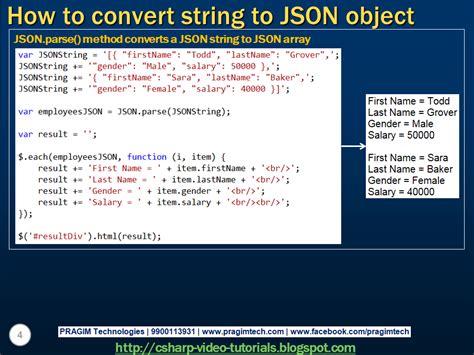 sql server and c video tutorial convert json