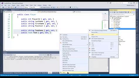 asp mvc 5 code first development with entity framework in visual