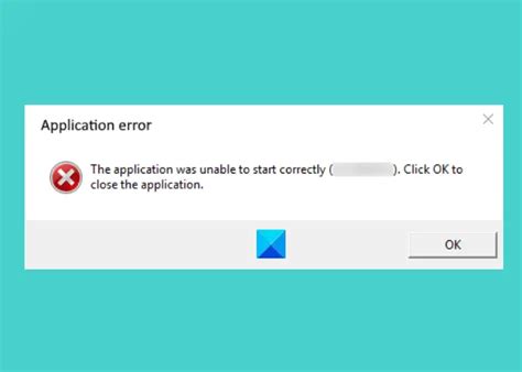 The Application Was Unable To Start Correctly Error On Windows 11