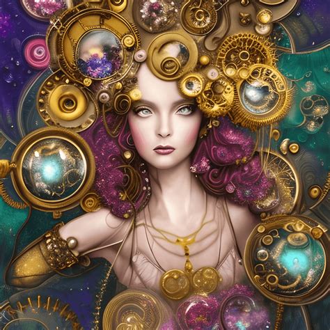 Whimsical Steampunk Girl 3d Art · Creative Fabrica
