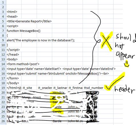 php html codes always showing up when i export query