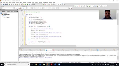 parallel arrays c programming youtube
