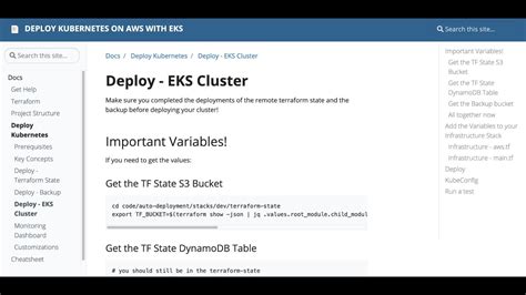 deploy kubernetes on aws with terraform and aws eks