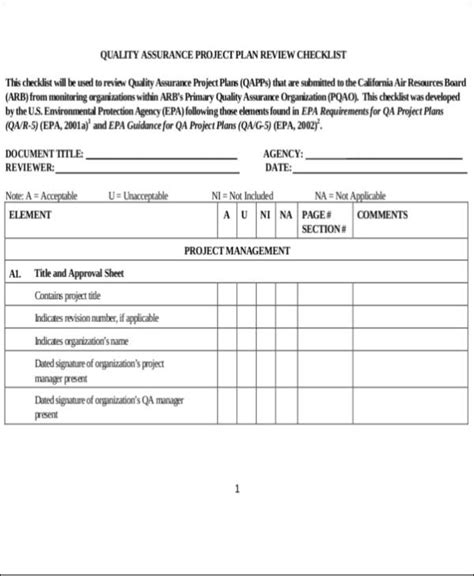 Free 19 Quality Checklist Samples And Templates In Pdf Ms Word