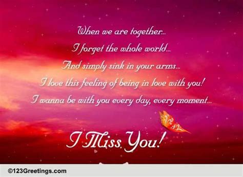 I Miss You My Love Free Missing Him Ecards Greeting Cards 123 Greetings