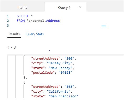 querying json documents in azure cosmos db using the sql api