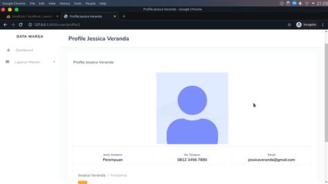 update user profile aplikasi pendataan warga desa dengan laravel 7