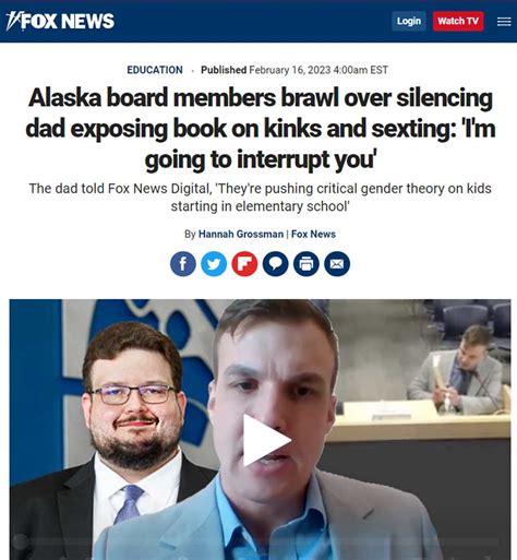 Fox Picks Up Story On Dad Who Challenged Anchorage School Board Over