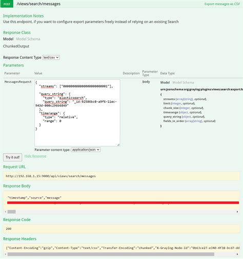 rest api getting result in json format development graylog community