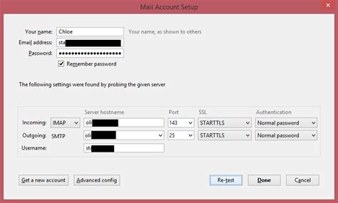 ssl thunderbird fails to connect to dovecot and postfix unix