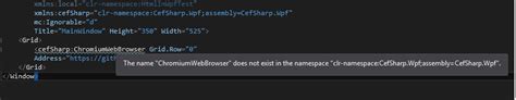c the name chromiumwebbrowser does not exist in the namespace clr