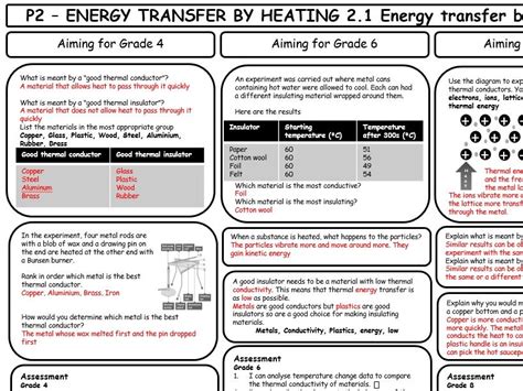 mark scheme for aqa gcse 9 1 physics p2 revision sheets differentiated