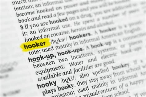 Highlighted English Word And Its Definition At The Dictionary Stock