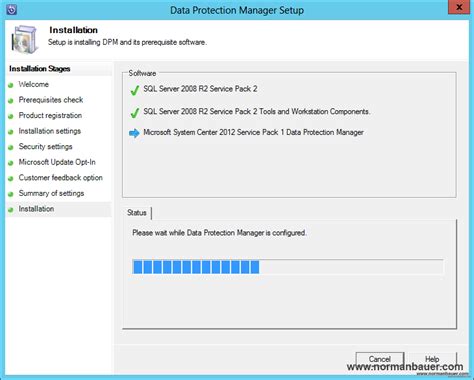 data protection manager 2012 setup error 4309 while installing sql