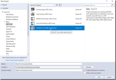 real time language translation chat using signalr and