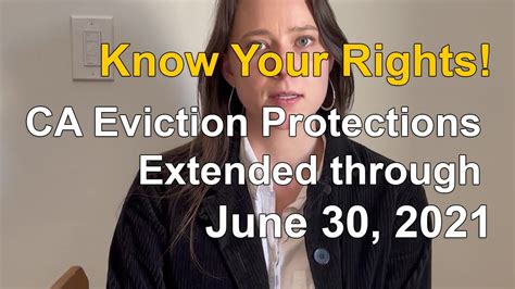 Ca Eviction Protections Extended Through June 30 2021 Youtube