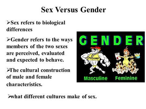 Gender Sex Versus Gender Sex Refers To Biological Differences Gender